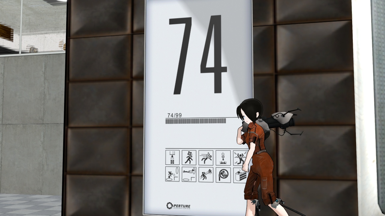 Portal/Portal2 signage panel for MMD, DL by KillerBeer01 on DeviantArt