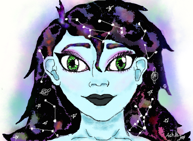 Galaxy alien girl by Ash343 on DeviantArt