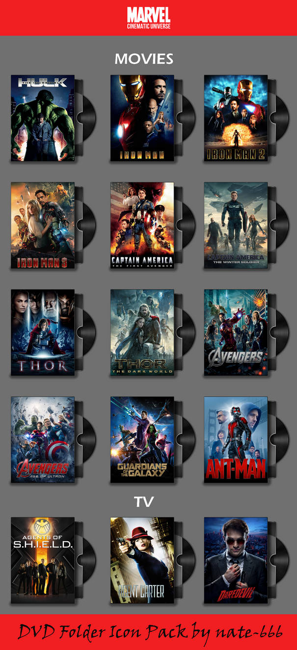 Marvel Cinematic Universe DVD Icon Pack by nate-666 on DeviantArt