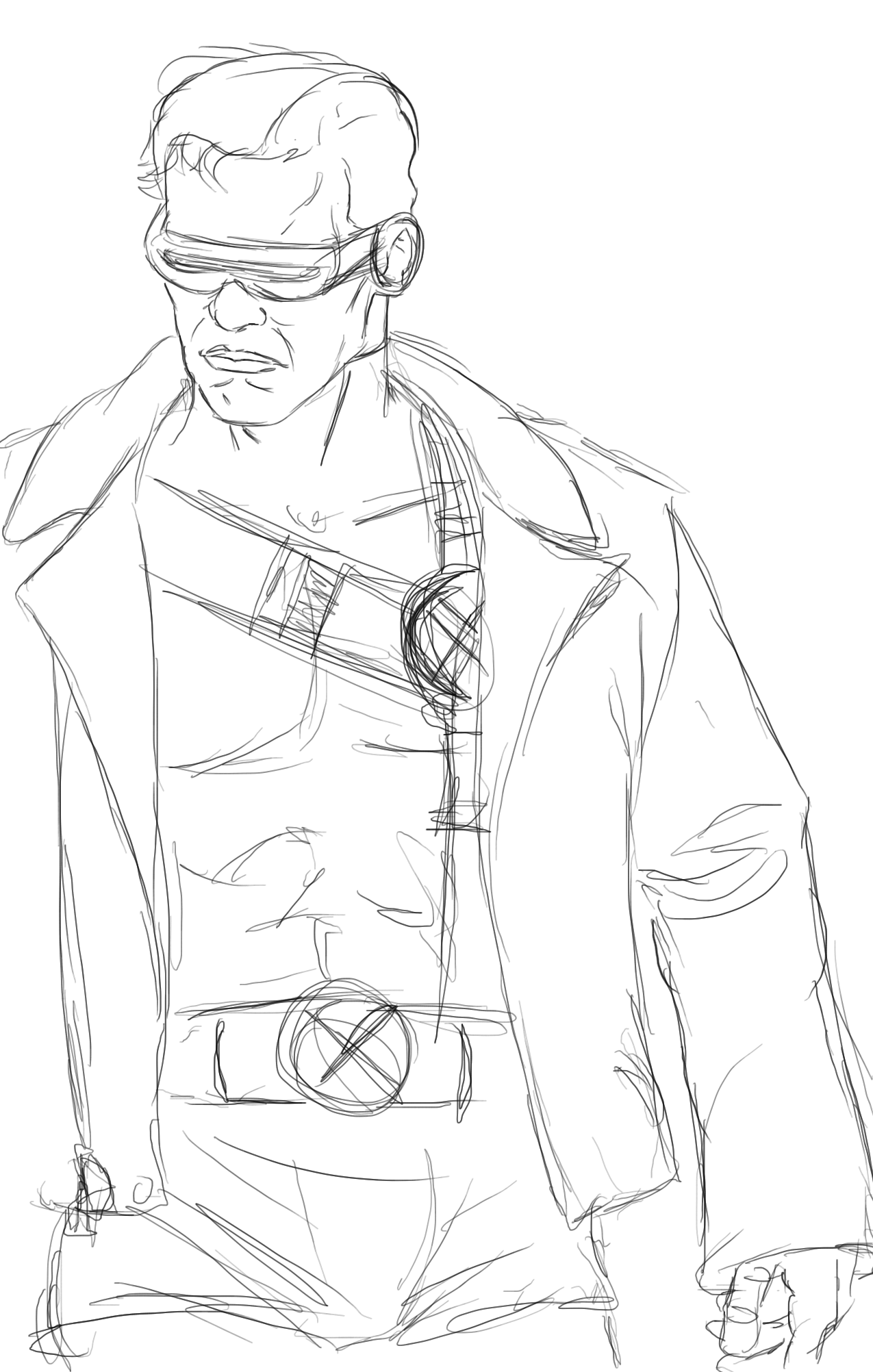 cyclops leather jacket sketch by ivo0599 on DeviantArt