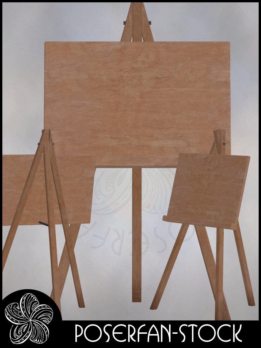 Easel 001 by poserfan-stock on DeviantArt