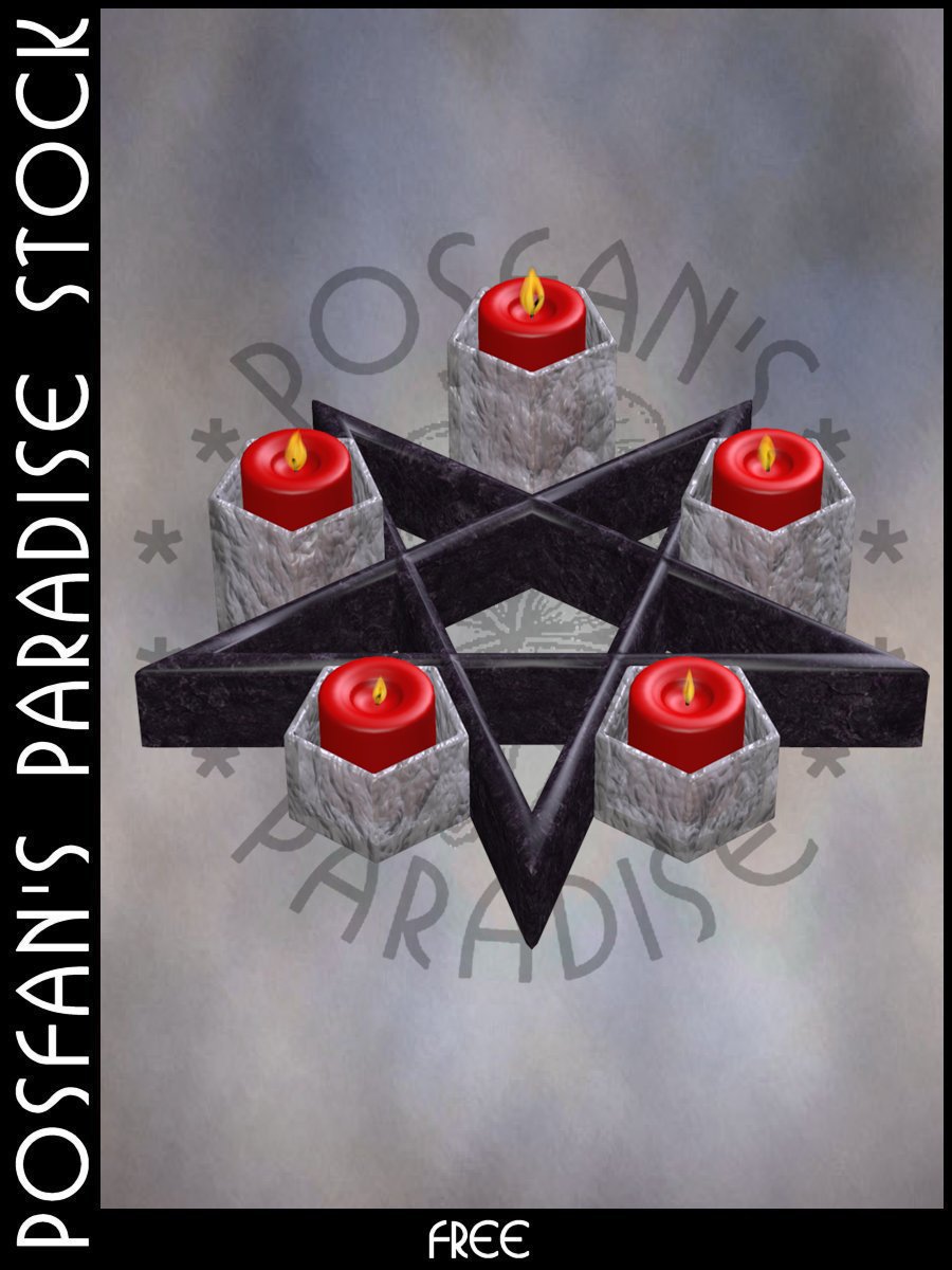Pentagram Candle 002 by poserfan-stock on DeviantArt