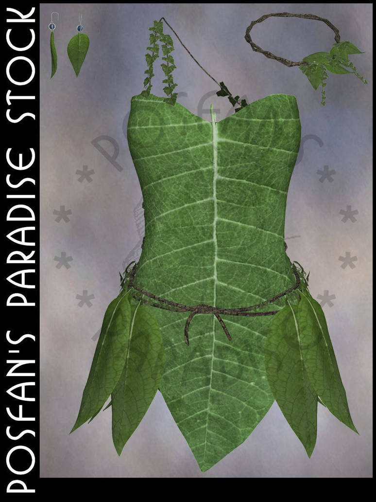 Fairy Leaf Dress w/Accessories 001 by poserfan-stock on DeviantArt