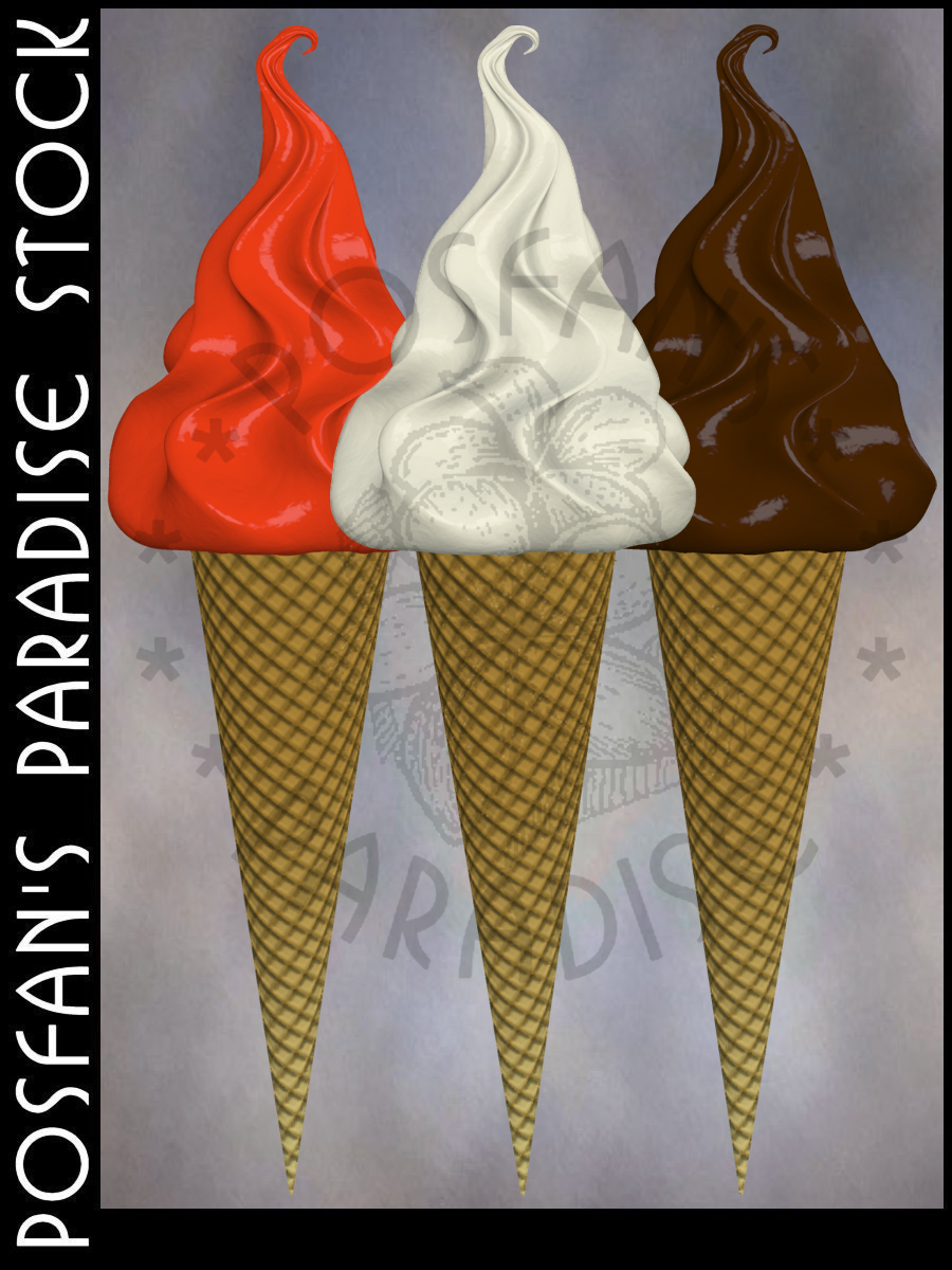 Softice Cones 003 by poserfan-stock on DeviantArt