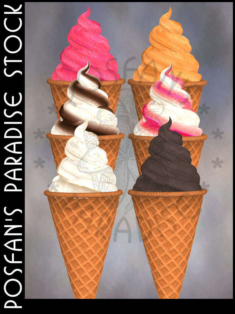 Softice Cones 006 by poserfan-stock on DeviantArt