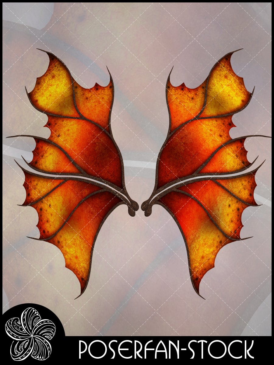 Autumn Leafy Wings 001 by poserfan-stock on DeviantArt