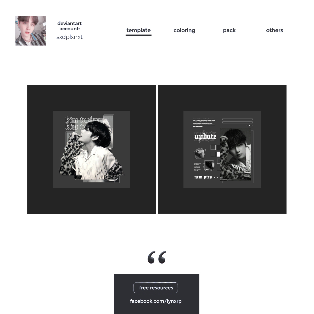 Template Taehyung #024 by sxdplxnxt on DeviantArt