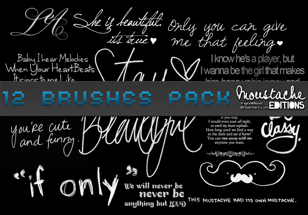 Text Brushes pack by originaldixia on DeviantArt