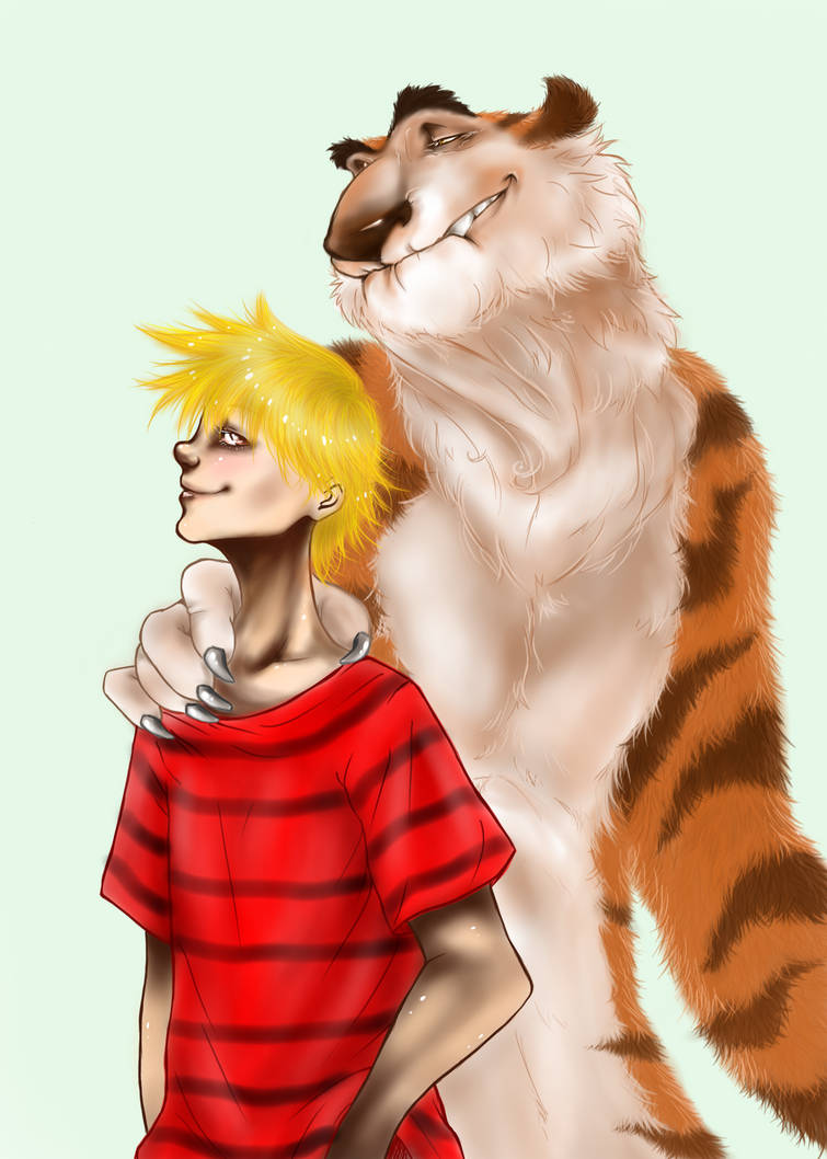 Calvin and Hobbes by PawsforHead on DeviantArt