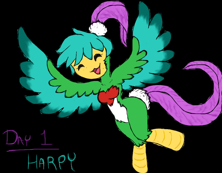 Day 1 - Harpy by MissMooseMedia on DeviantArt