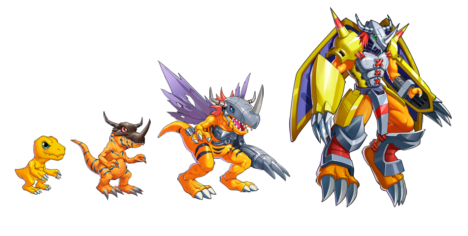 Agumon (Evolutions) by Maxdemon6 on DeviantArt