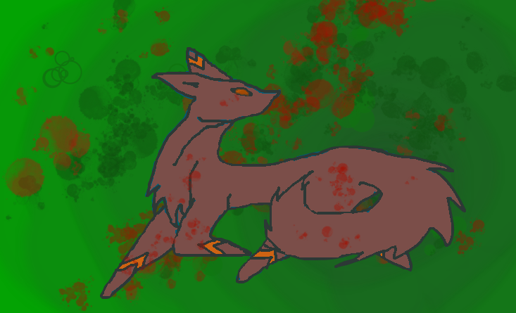 Green and splatter background- fox by xIndividualInsanityx on DeviantArt