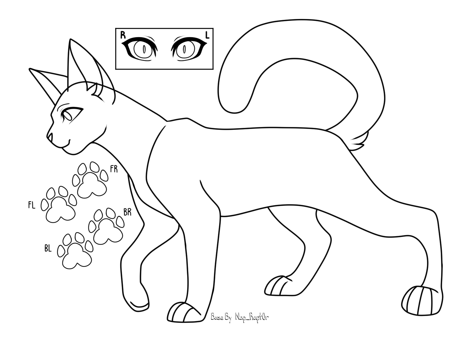 F2U Customizable Cat Base 2.0 (By Nap Rapt0r) by Nap-Rapt0r on DeviantArt