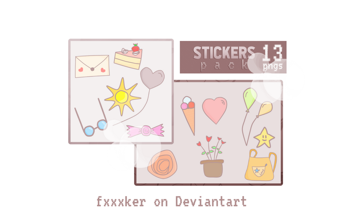 Stickers Pack :: pngs by fxxxker on DeviantArt