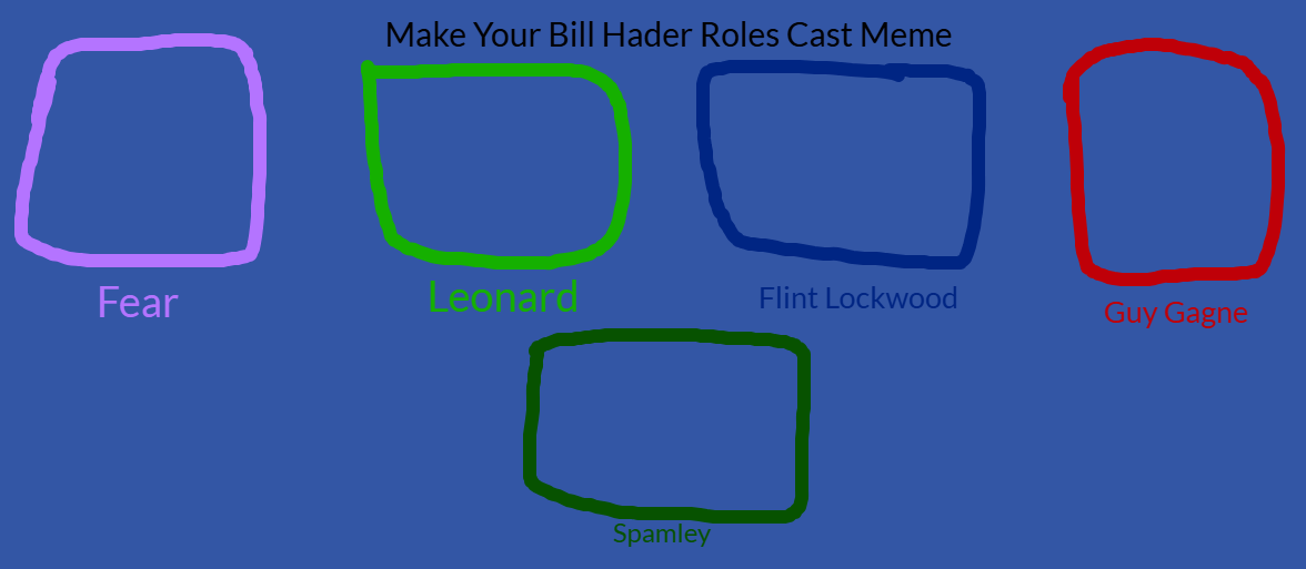 Make Your Bill Hader Roles Cast Meme by JasmineFan32 on DeviantArt