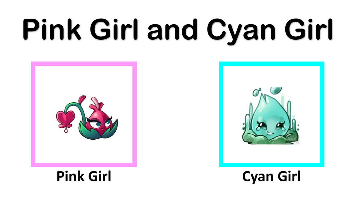 The Pink girl and Cyan Girl Template by crygorandfriends10 on DeviantArt