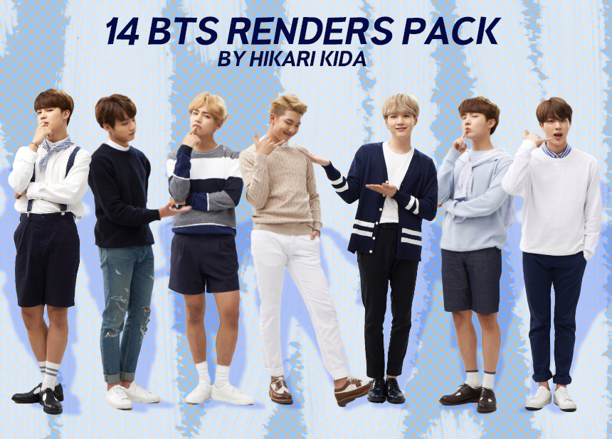 BTS 14 renders pack by HikariKida on DeviantArt