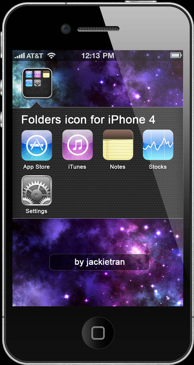 Folder icon iOS 4 for iPhone by JackieTran on DeviantArt
