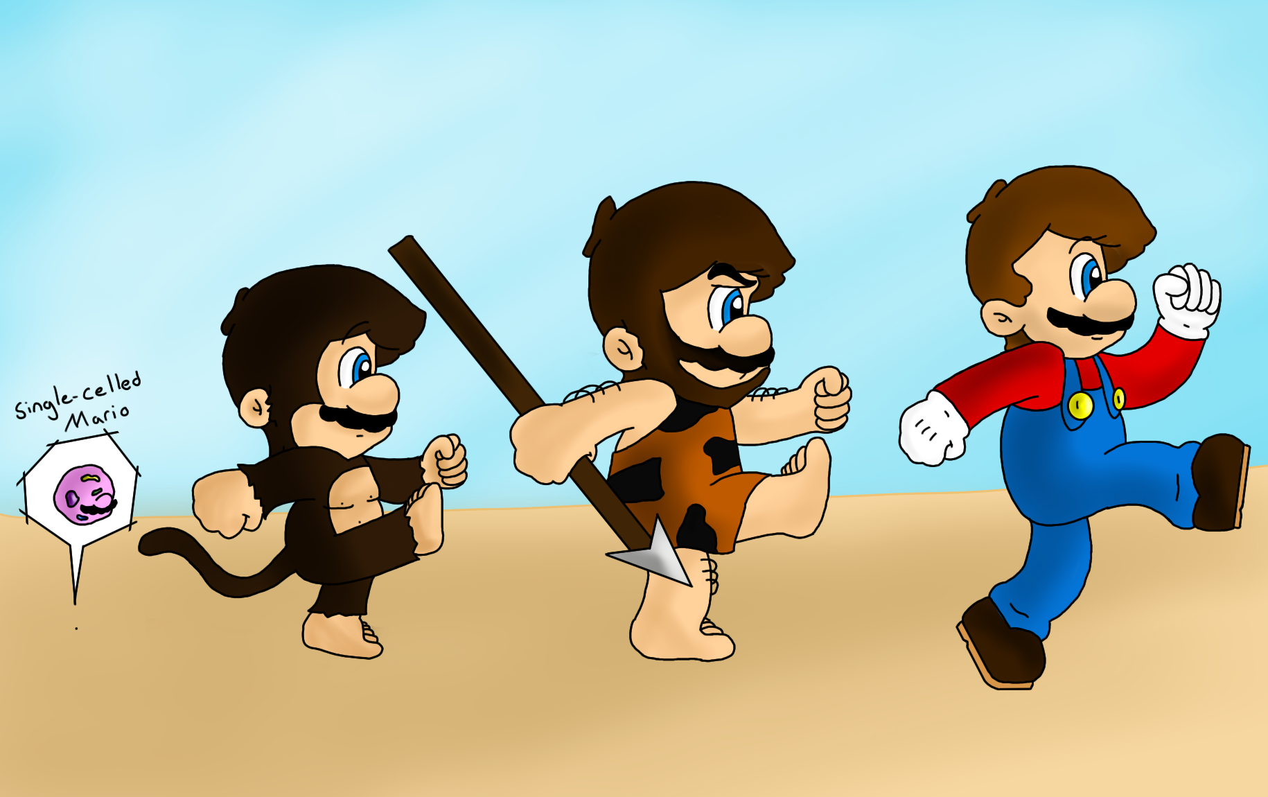 Mario's Theory of Evolution by LuigiMan1997 on DeviantArt