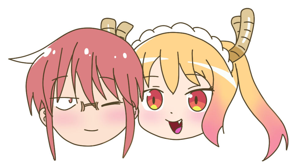 Kobayashi and Tohru by LuigiMan1997 on DeviantArt