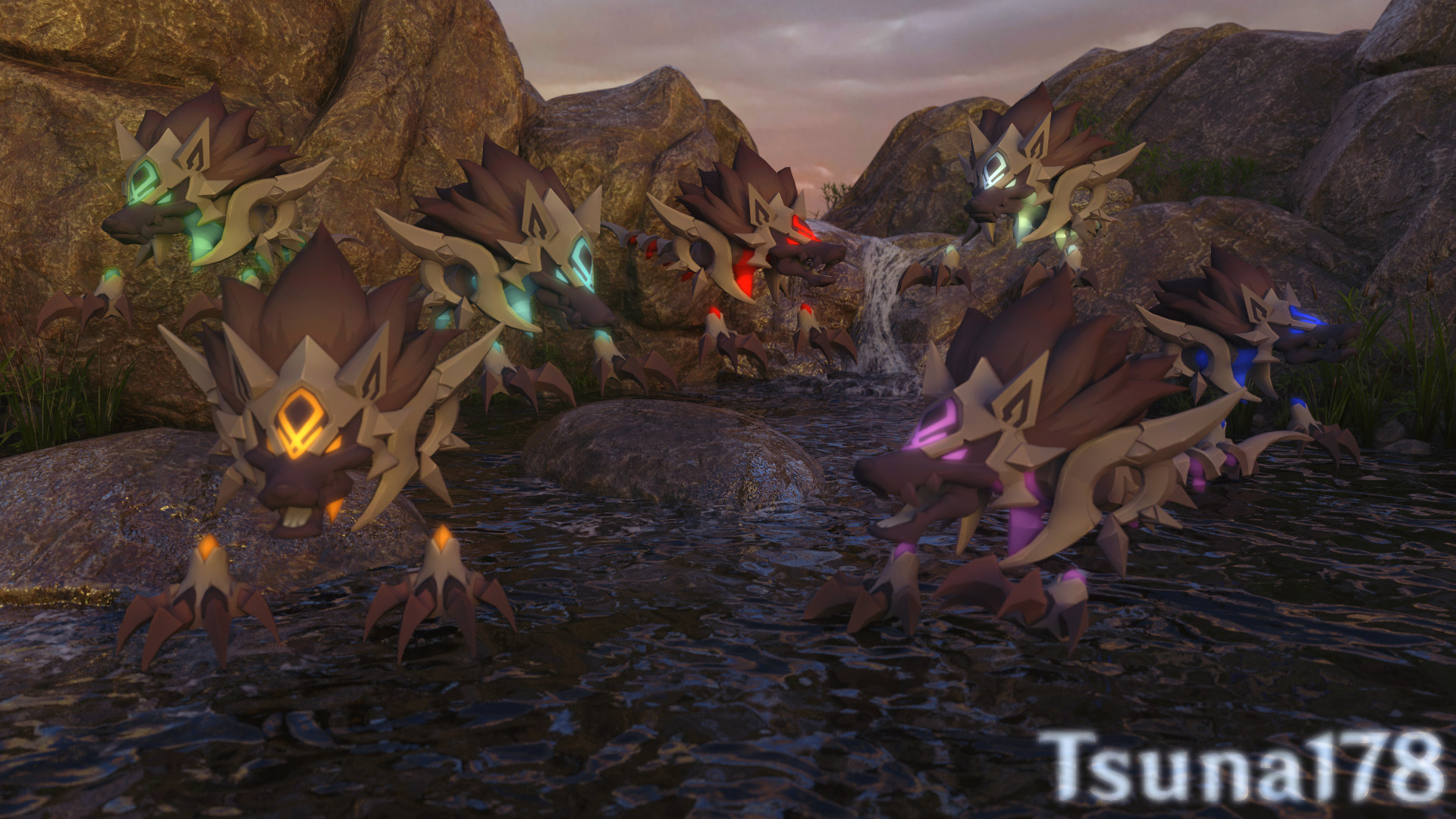 MMD Elemental Rifthound Whelps DL by Tsuna178 on DeviantArt