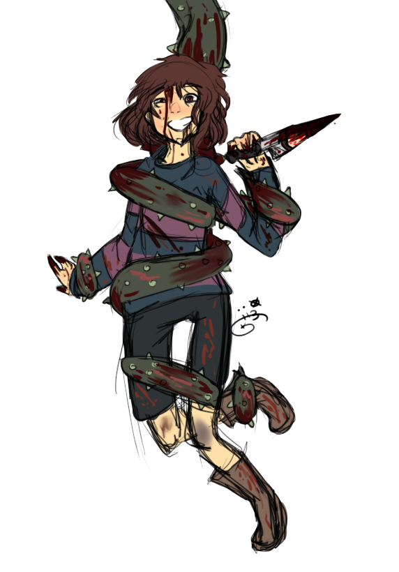 Frisk Possessed by CreepyClassic on DeviantArt