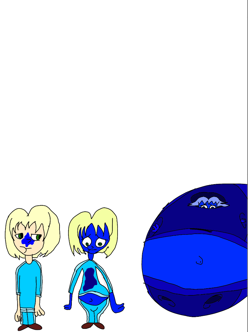 Violet Beauregarde blueberry inflation by BluTheParrot on DeviantArt