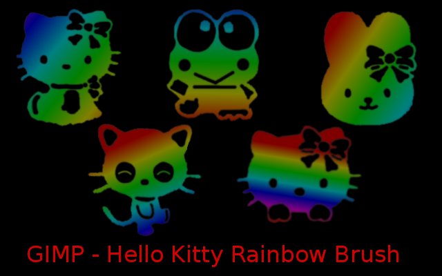 Hello Kitty Rainbow Gimp Brush by TheyCallMeIvy on DeviantArt
