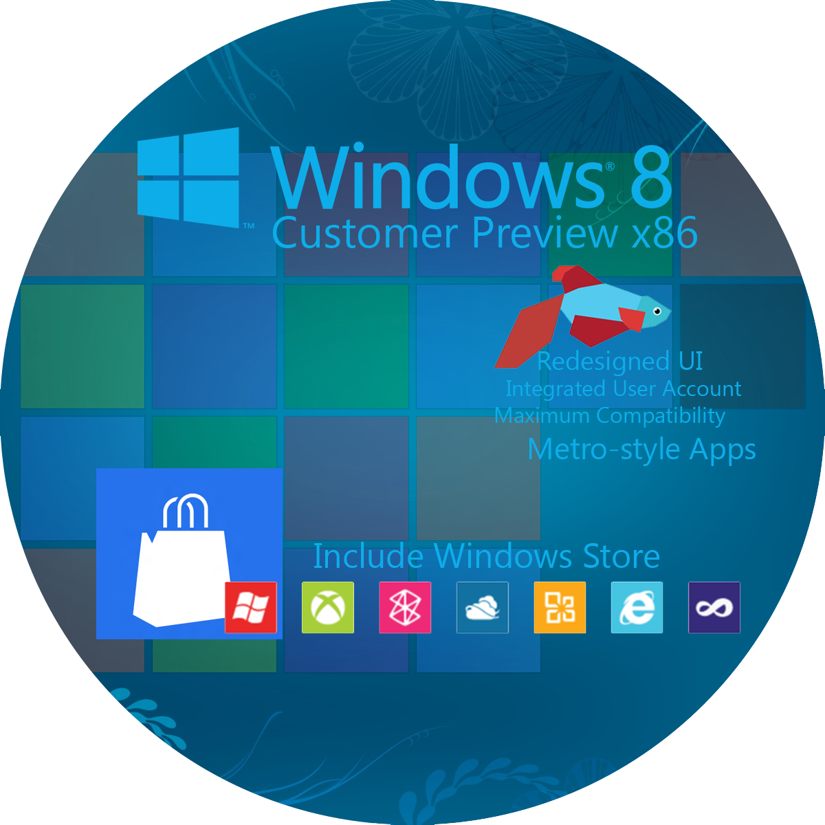 Windows 8 Disc Label Design (32 and 64 bit) by risk1996 on DeviantArt