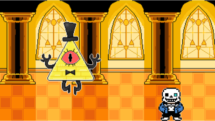bill cipher vs sans gif by papercoder2 on DeviantArt
