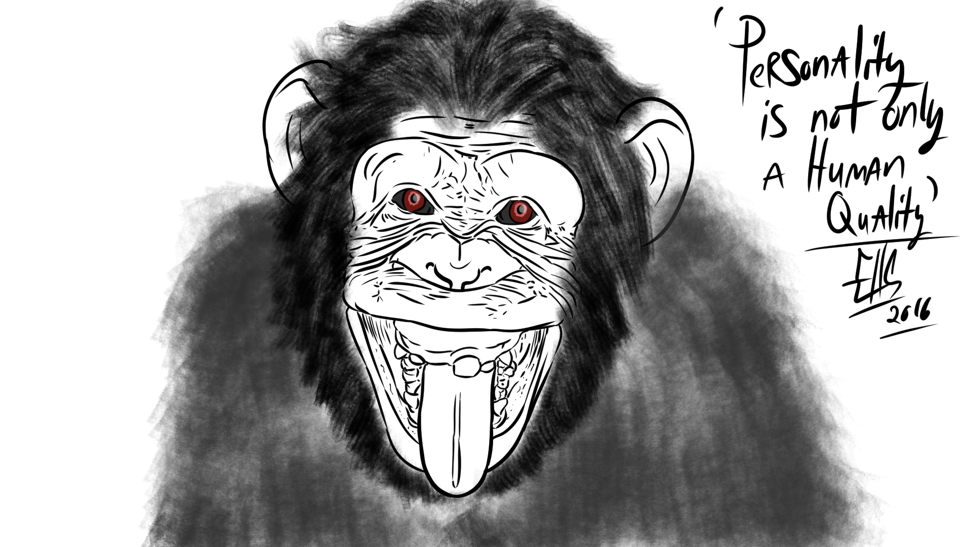 Chimpanzee Portrait by masterdyne on DeviantArt