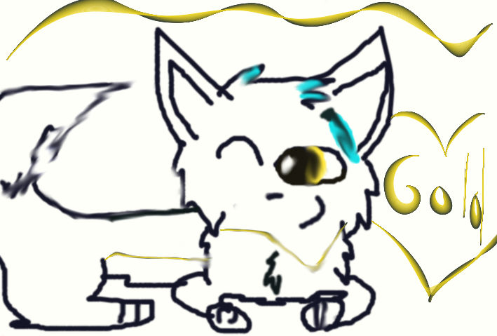 Gold the wolf (original character) by Angelfishthewolf on DeviantArt