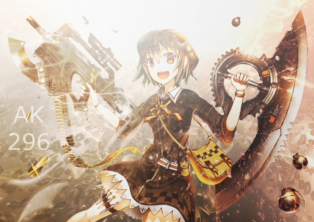 Anime Girl With Gun And Dagger by AK296 on DeviantArt