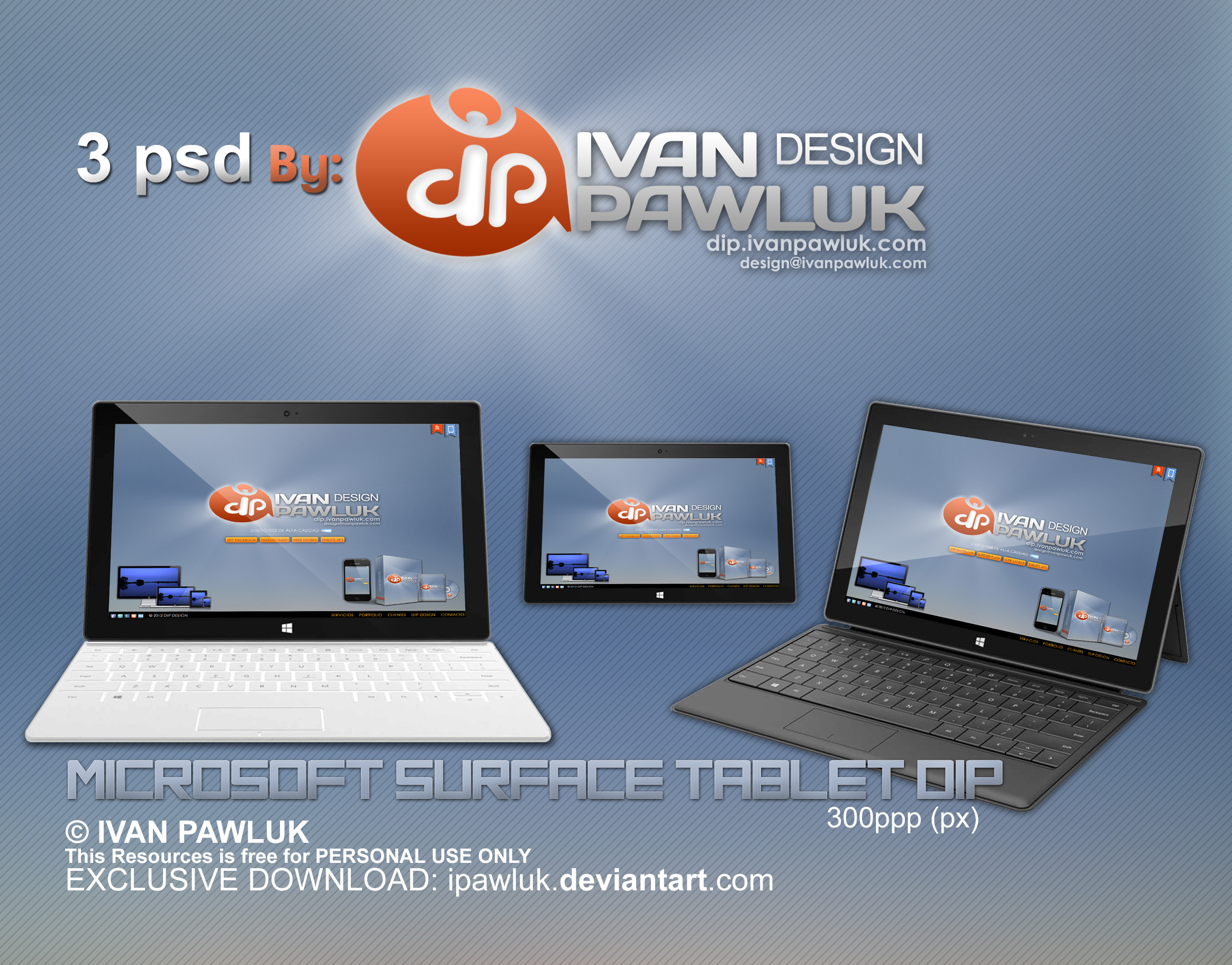 Microsoft Surface Tablet DIP PSD by ipawluk on DeviantArt