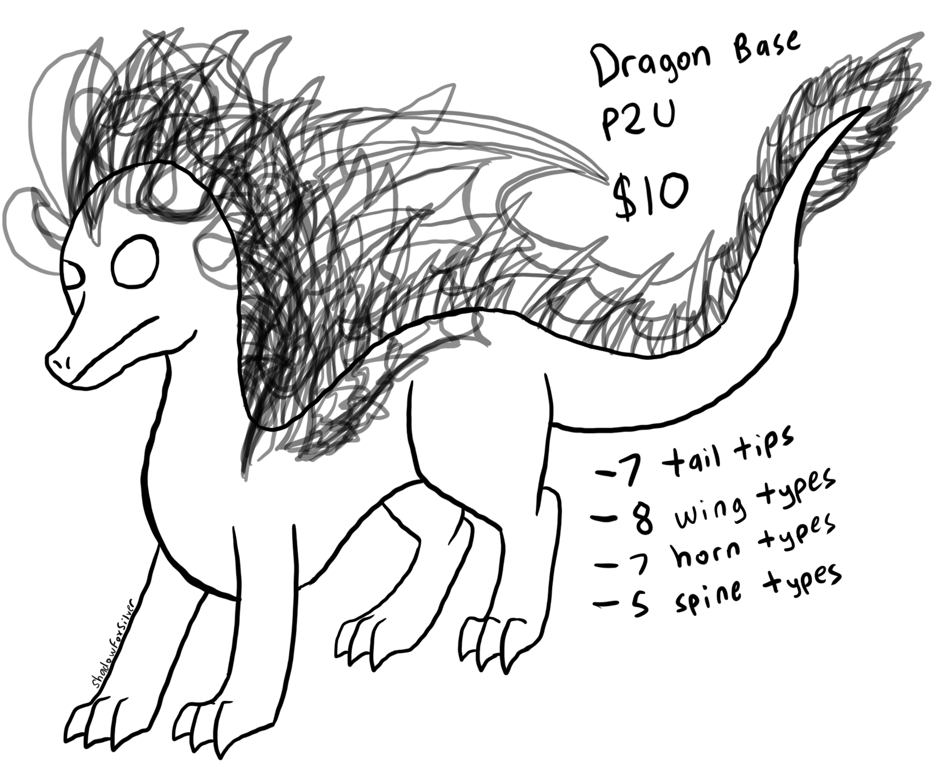 Dragon Base (New)(P2U) by ShadowFoxSilver on DeviantArt