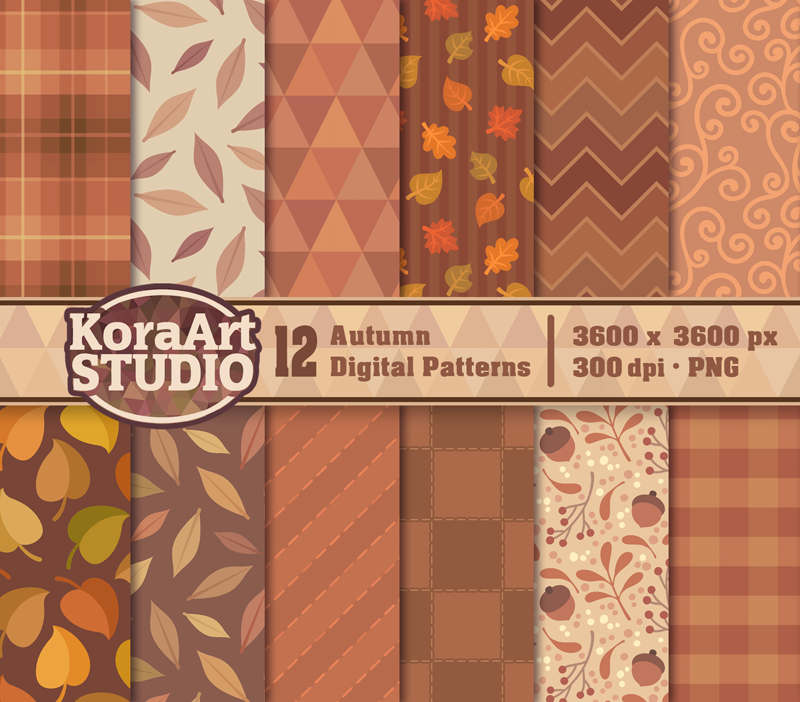 Autumn Pattern Pack by Korajora on DeviantArt