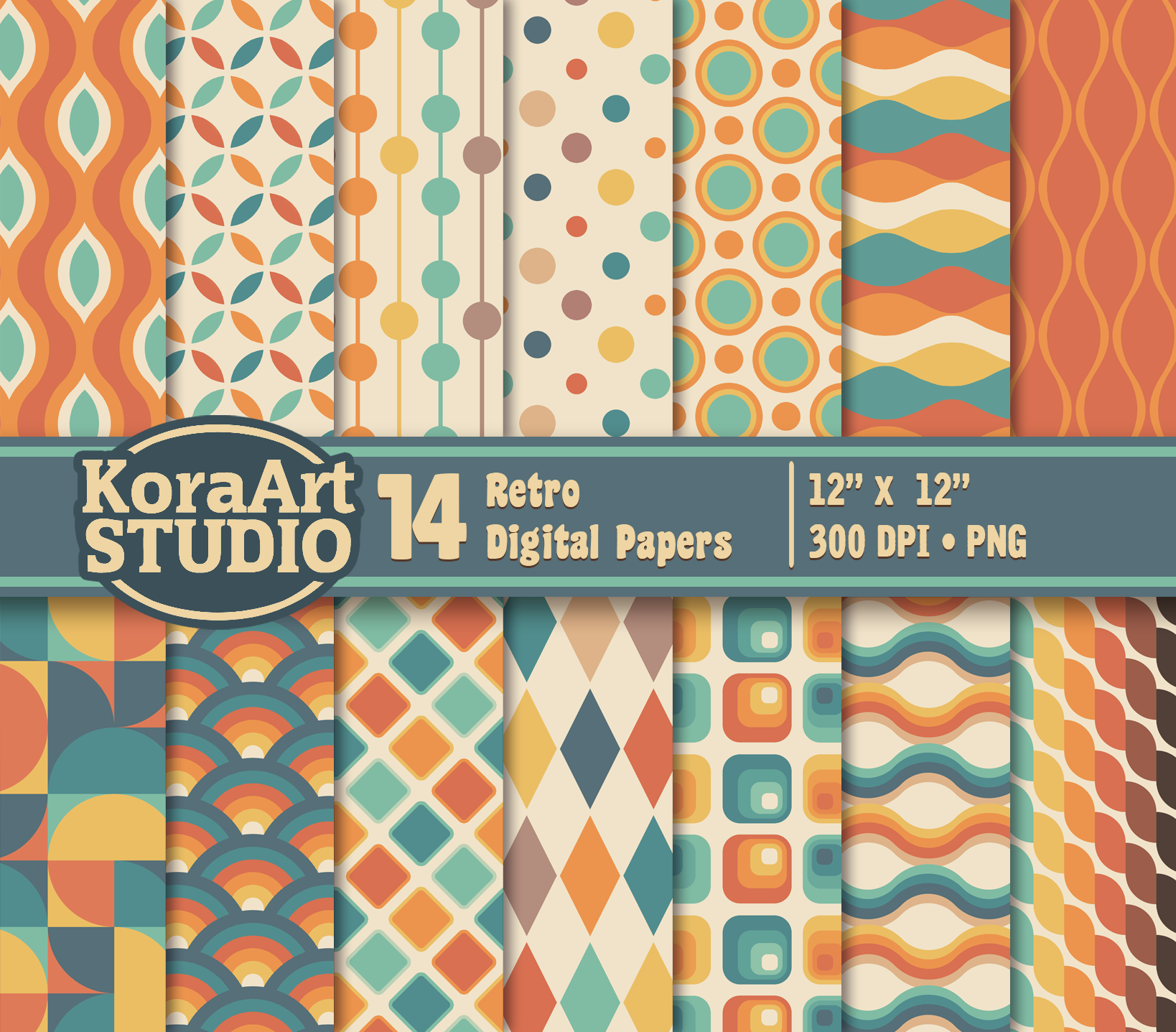 Retro - Pattern Pack by Korajora on DeviantArt
