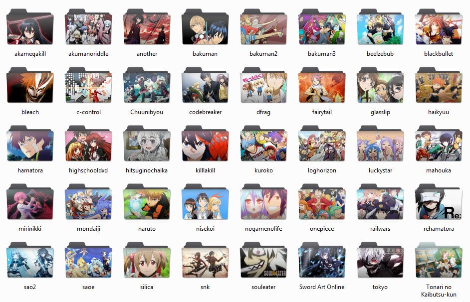 Basic Anime Icons Pack by Taurmice on DeviantArt