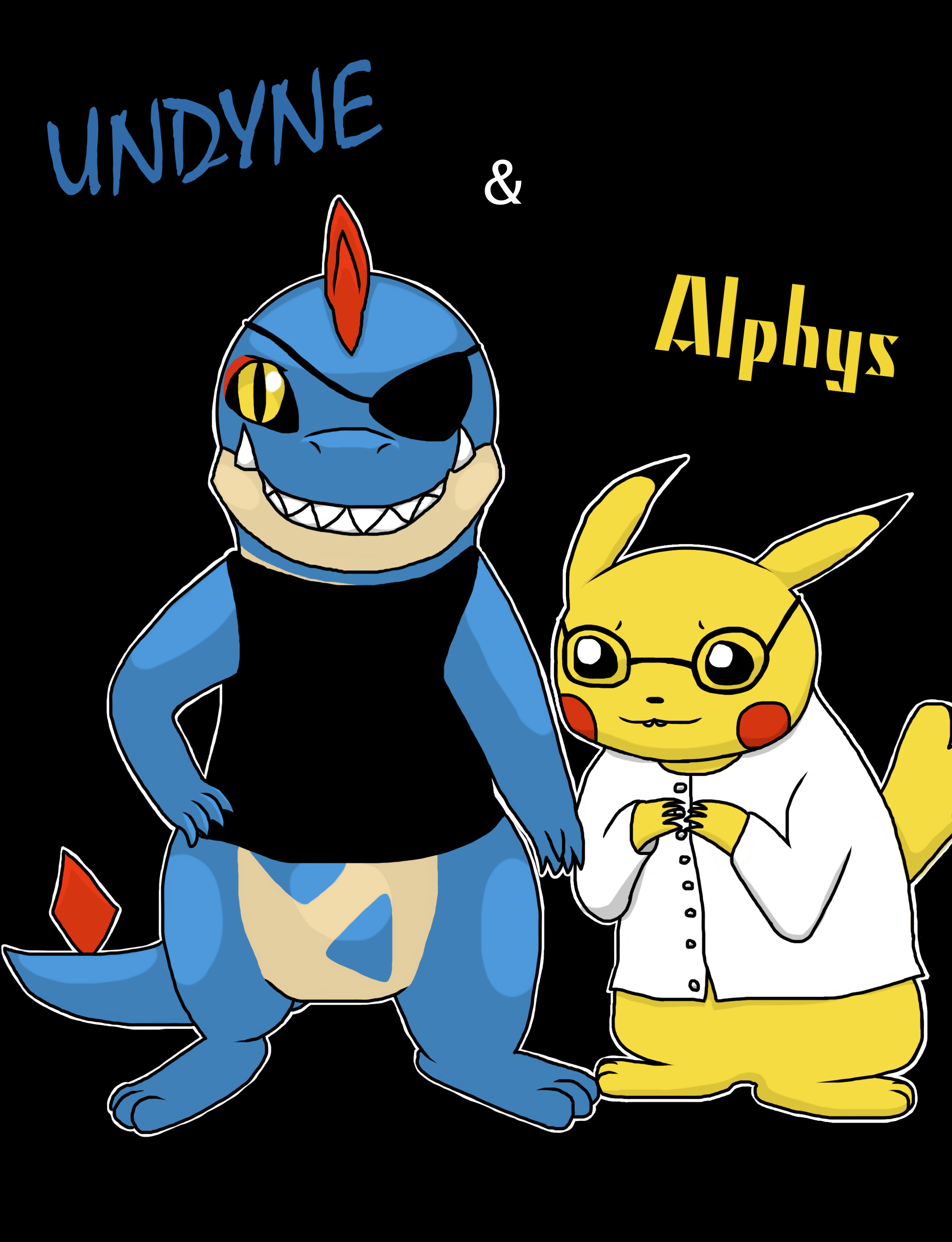 Crocodyne and Alphychu by TheButterGoddess on DeviantArt