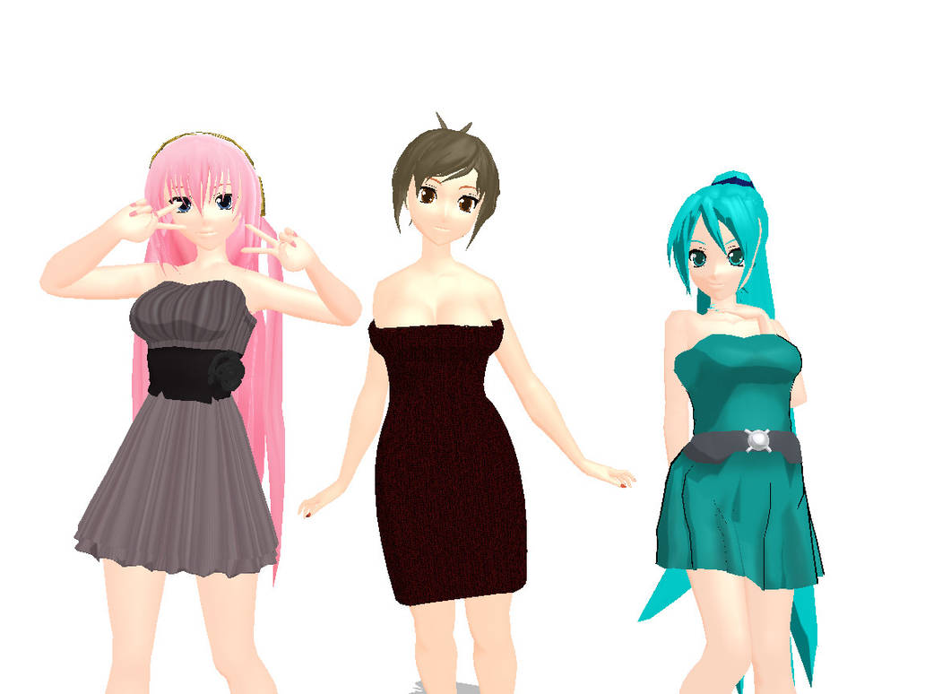 MMD Newcomers - Nakao Dress Miku Luka and Meiko by Xeno-Fan-Jay on ...