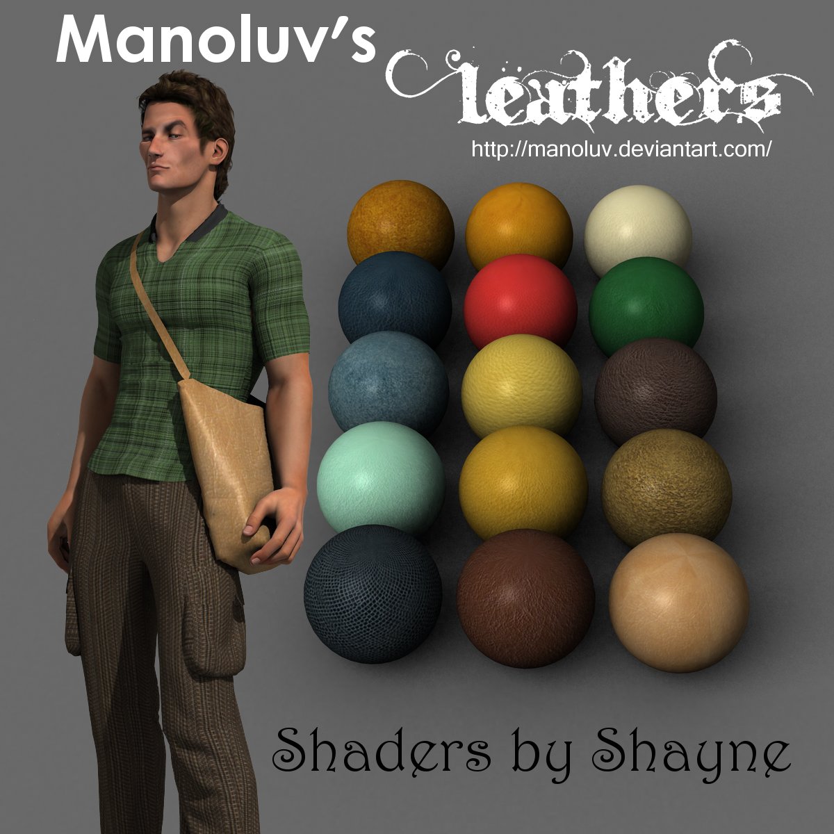 Leather Shaders made in Daz Studio by TinaEvil on DeviantArt