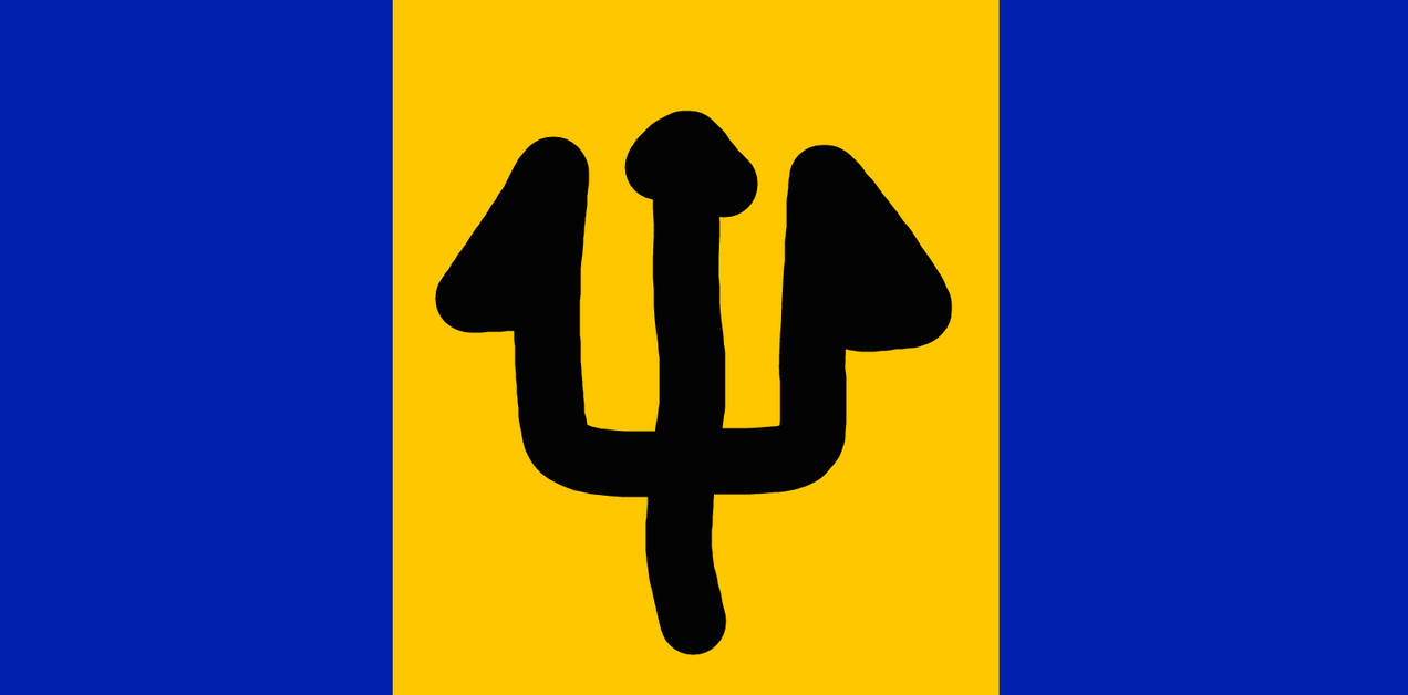 Homeade Flags: Barbados by AlphabetcatOfficial on DeviantArt
