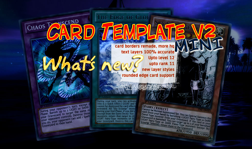 Yu-Gi-Oh! Card Template v2 [MINI] by CelticGuard on DeviantArt