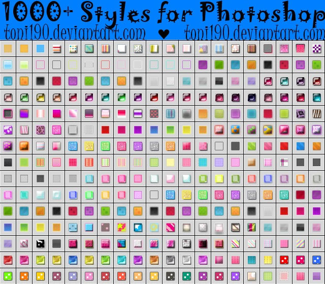 1000+ Styles for Photoshop by toni190 on DeviantArt