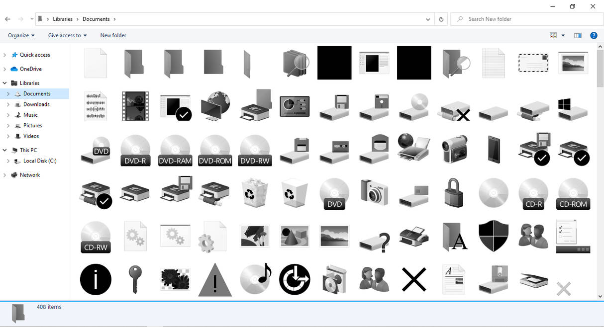 7tsp Windows 10 System Icons Black Edition by ArdentAA on DeviantArt