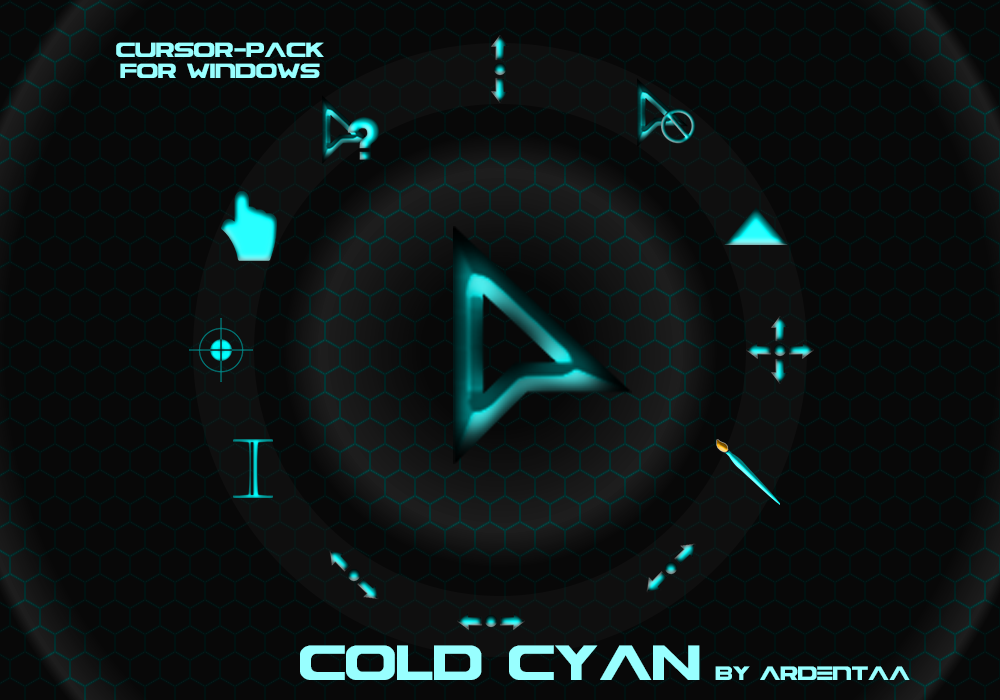 COLD CYAN - Windows cursors by ArdentAA on DeviantArt