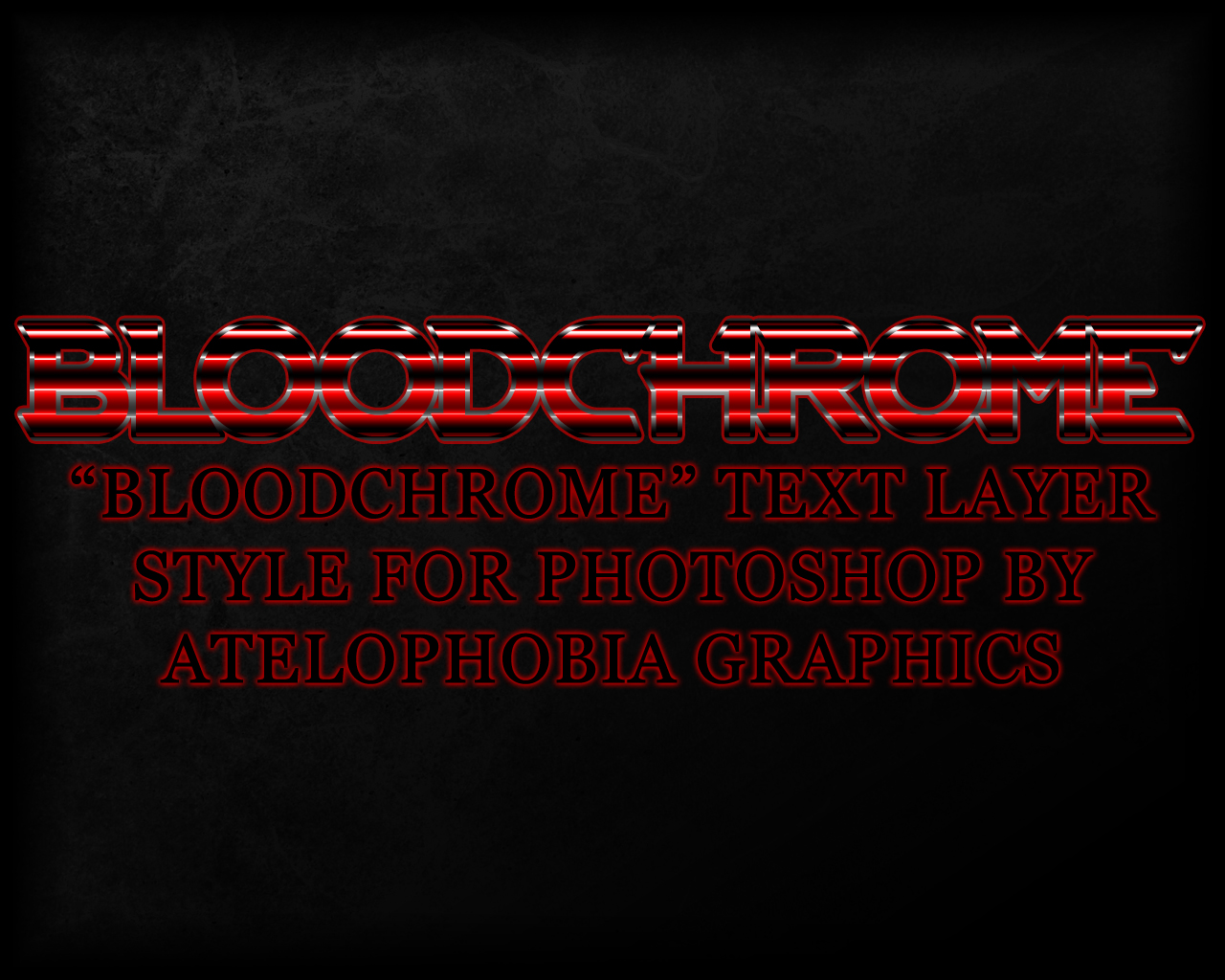 BLOODCHROME Photoshop text layer style by Atelophobia-Graphics on ...