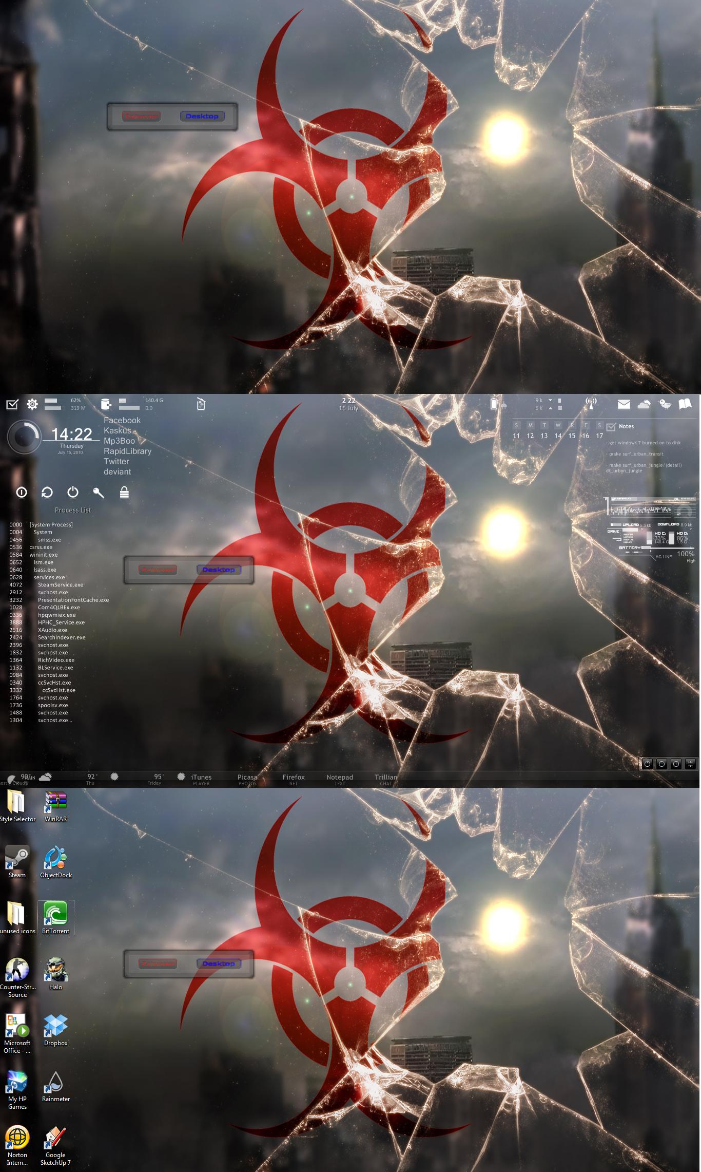 Rainmeter And Desktop Toggle by angeloftheafterlife on DeviantArt