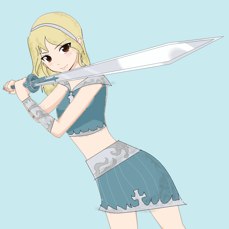 Anime Girl Base With Sword