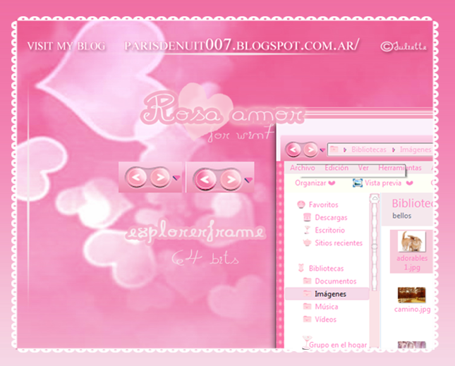 explorerframe rosa amor 64 bits by Juliette by julietawild07 on DeviantArt